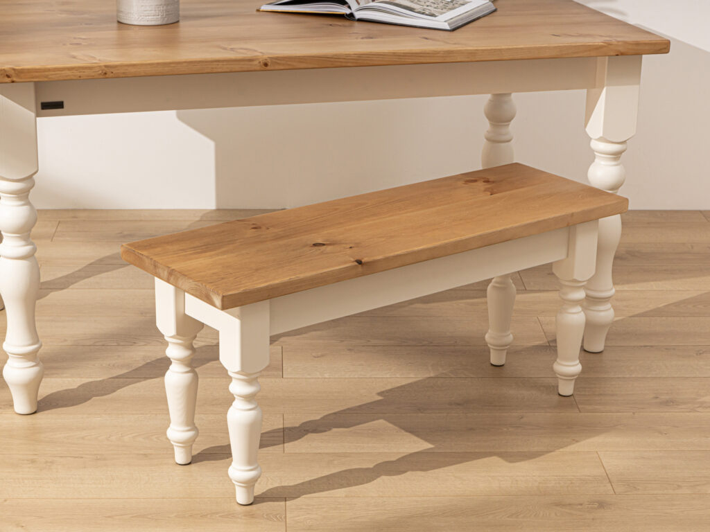 Natural Farmhouse Dining Bench | Grain & Frame