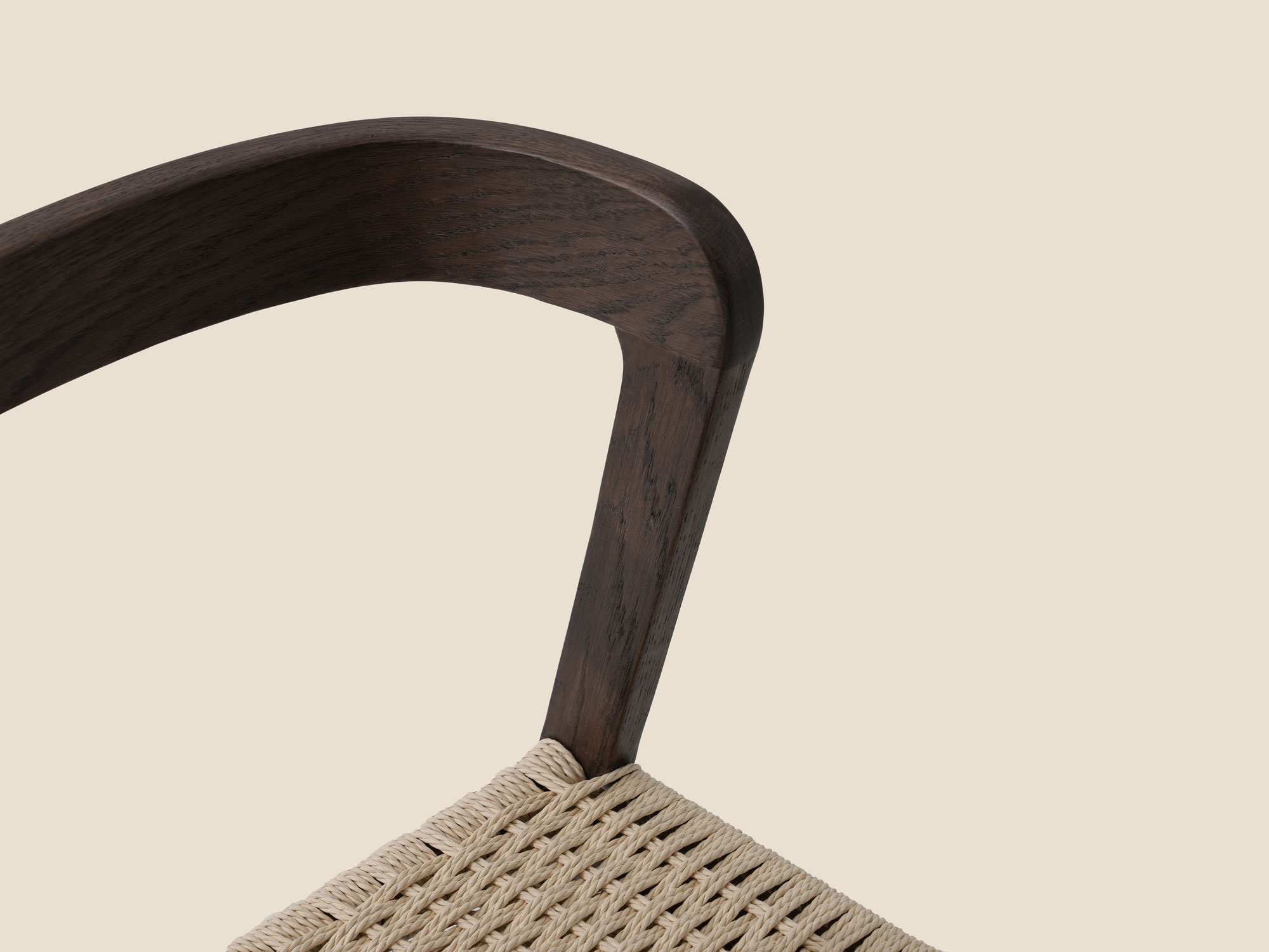 Dark Solid Oak Scandinavian Dining Chair | Grain & Frame