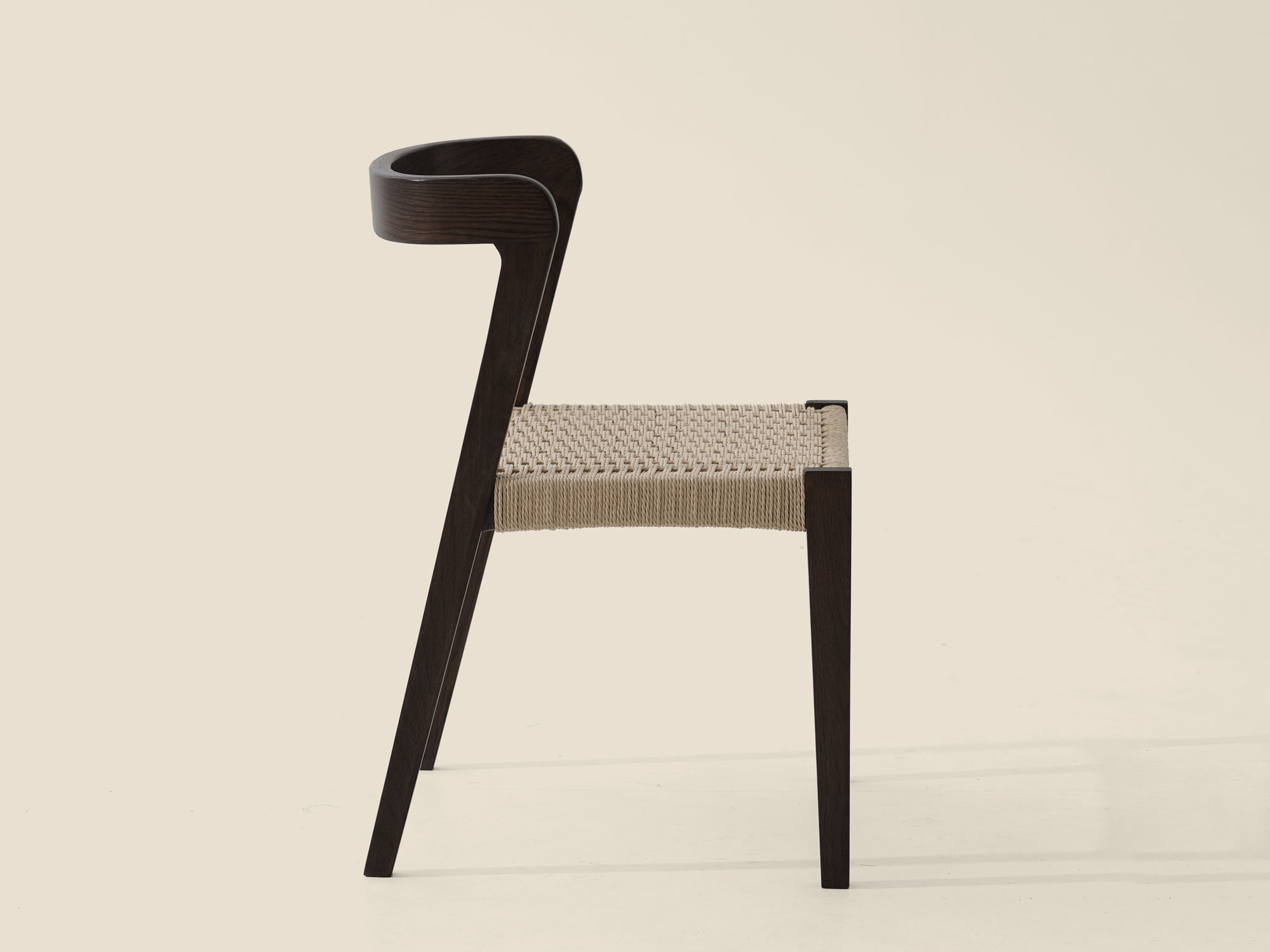 Dark Solid Oak Scandinavian Dining Chair | Grain & Frame