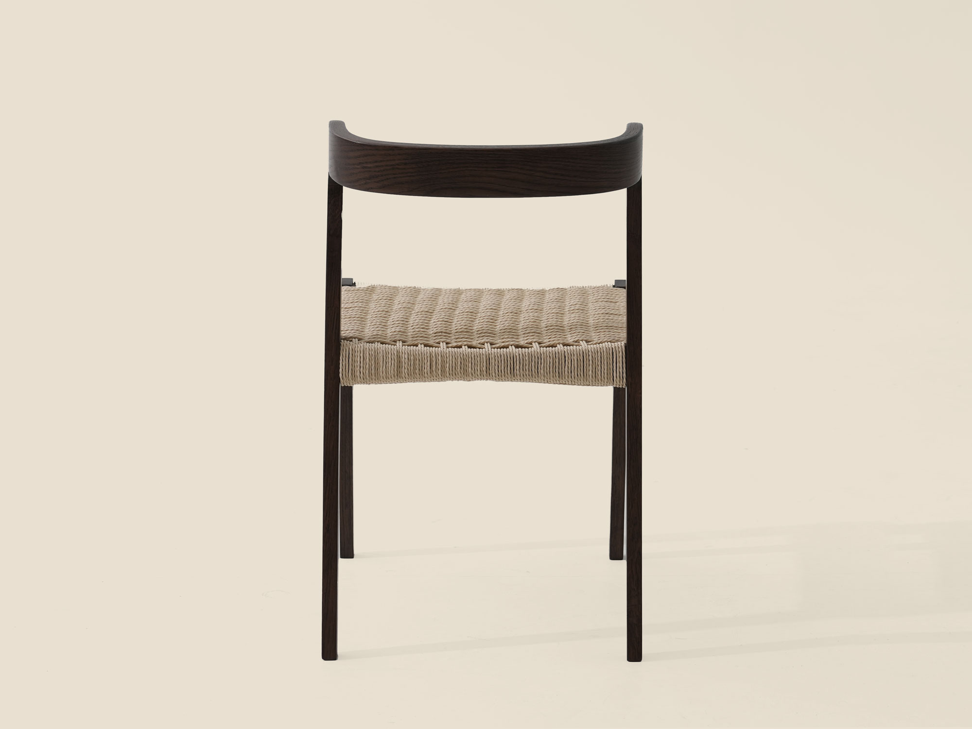 Dark Solid Oak Scandinavian Dining Chair | Grain & Frame