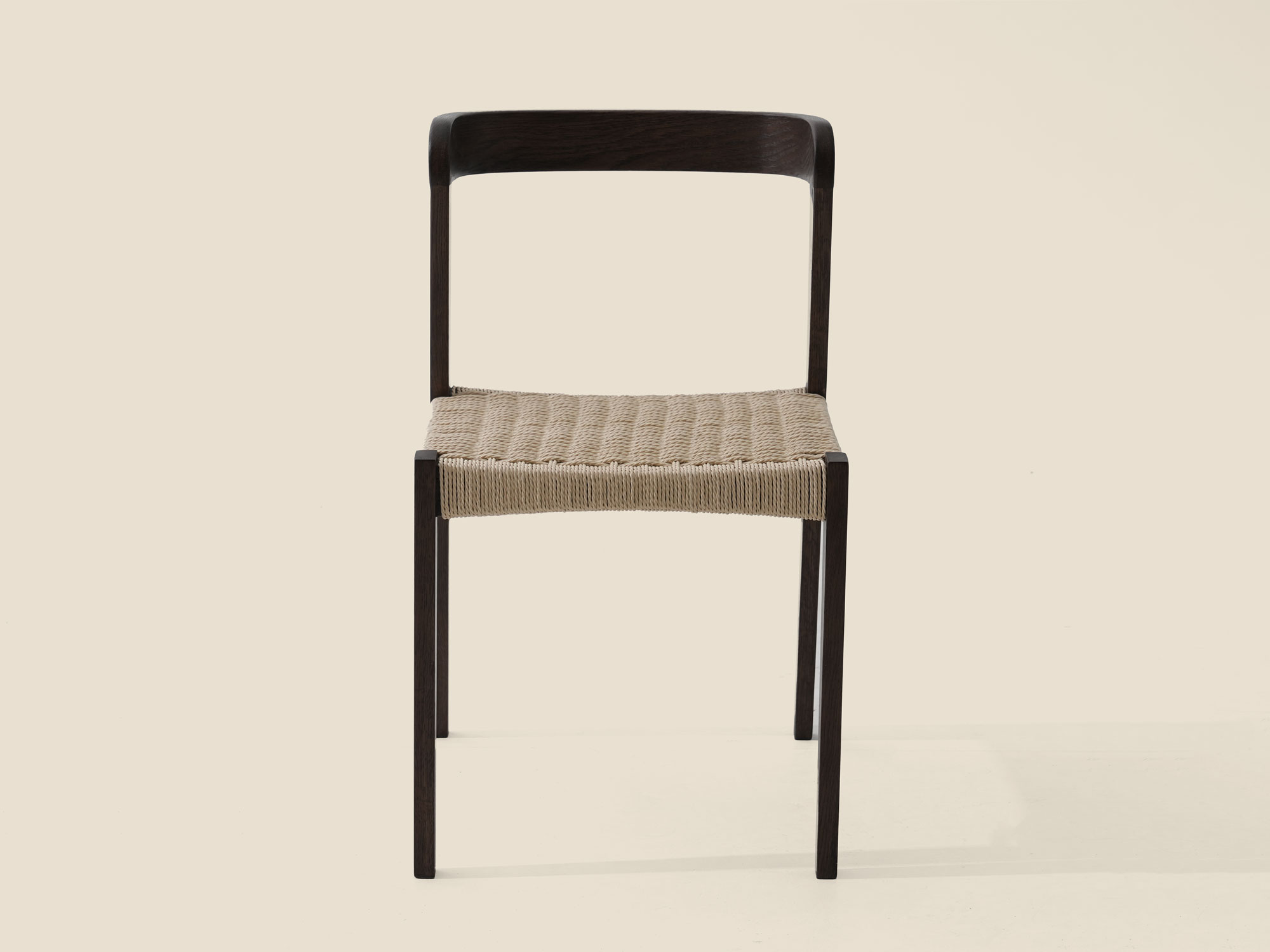Dark Solid Oak Scandinavian Dining Chair | Grain & Frame