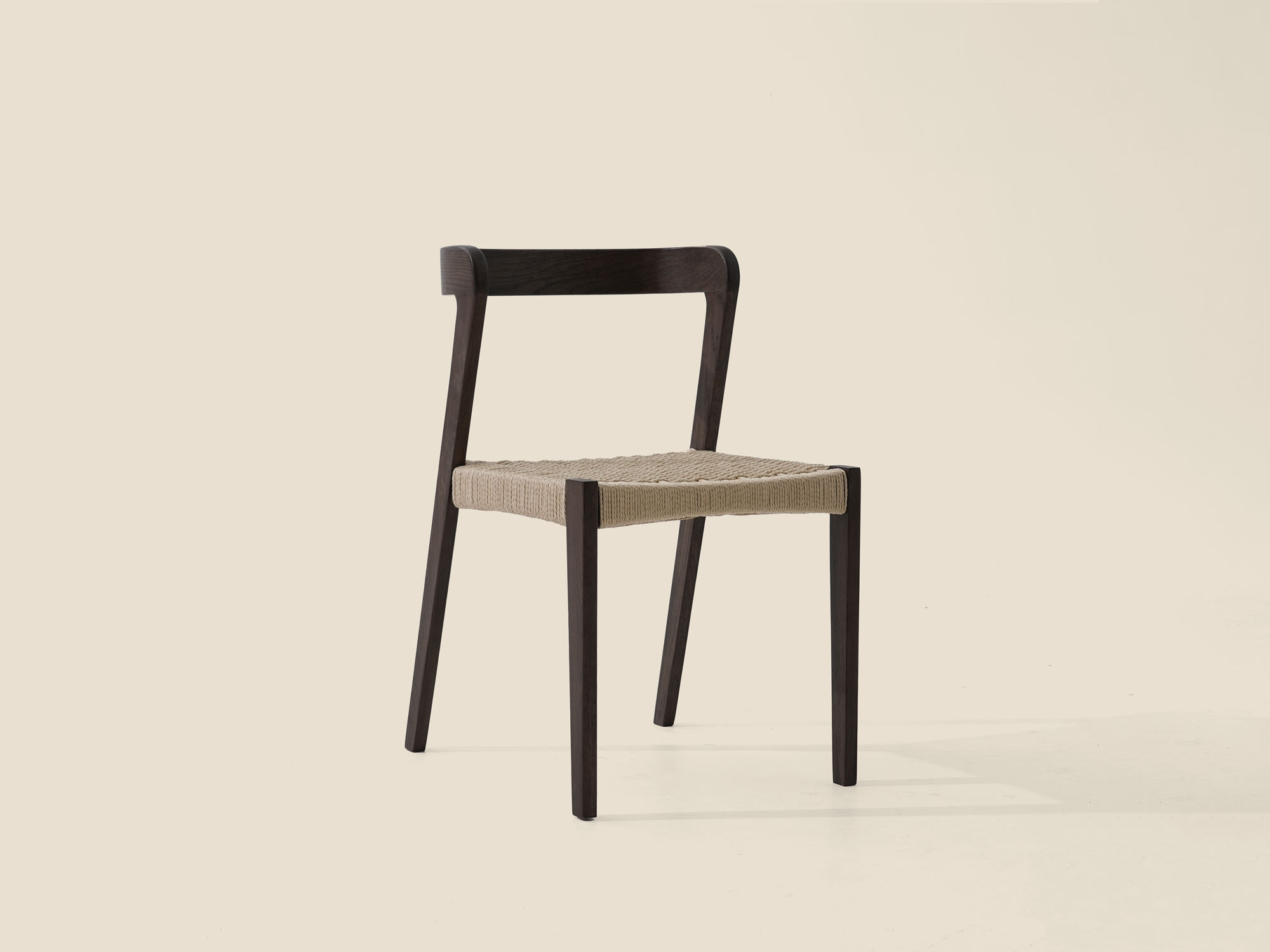 Dark Solid Oak Scandinavian Dining Chair | Grain & Frame