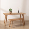Natural Solid Oak Scandinavian Dining Table | Grain & Frame