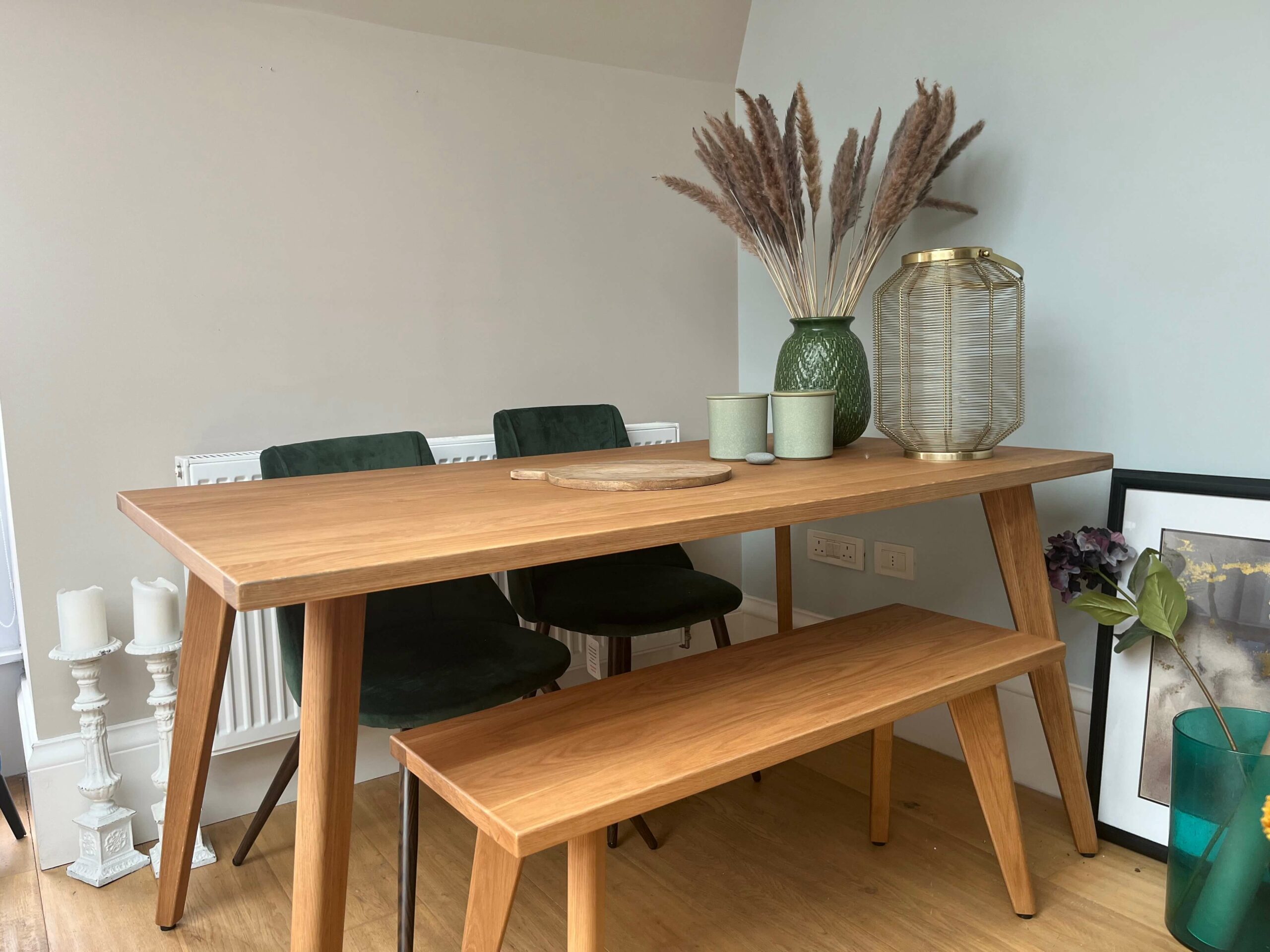 Extendable Light Solid Oak Scandinavian Dining Table | Grain & Frame