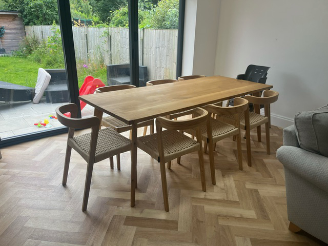 Extendable Light Solid Oak Scandinavian Dining Table | Grain & Frame