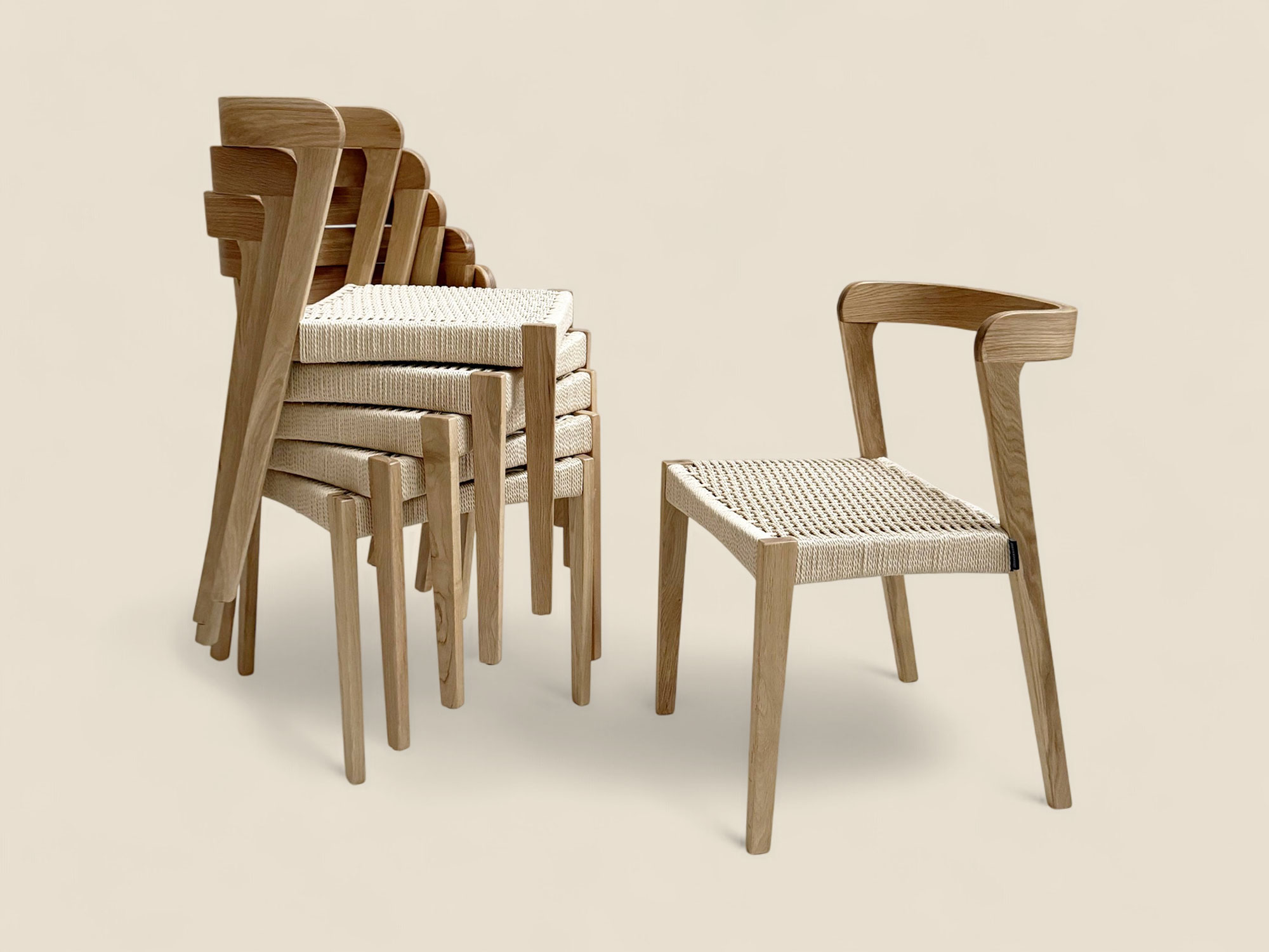 Natural Solid Oak Scandinavian Dining Chair | Grain & Frame